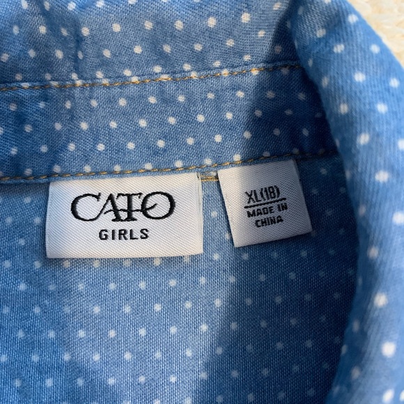 Cato | Shirts & Tops | Cato Girls Polka Dot Button Down Sleeveless ...